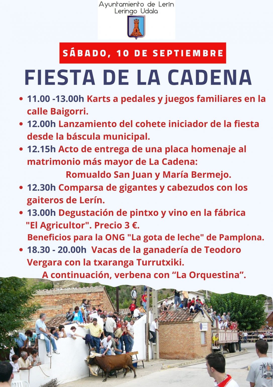 Fiesta de La Cadena, 10 de septiembre - Ayuntamiento de Lerín